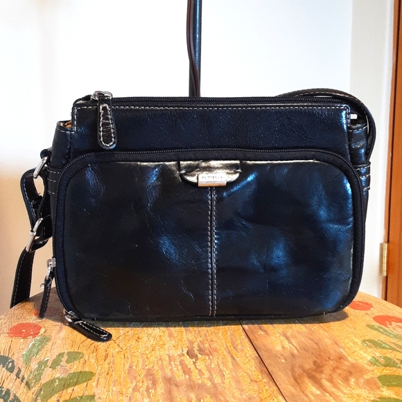 Aurielle | Bags | Aurielle Vintage Leather Shoulder Bag With Organizer ...